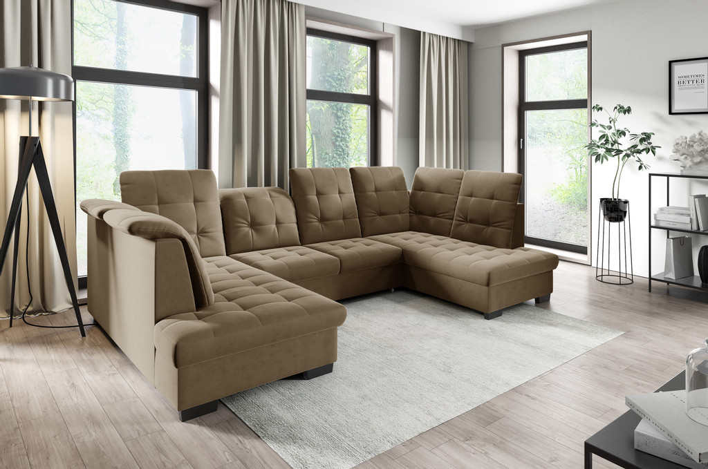 Összecsukható sarok ülőgarnitúra 159U STEVE Barna - SG Butor