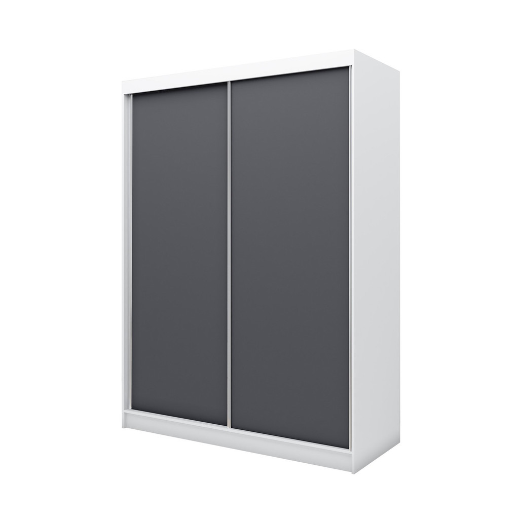 Tanna Gardróbszekrény (160 cm) Fehér / Szürke - SG Butor